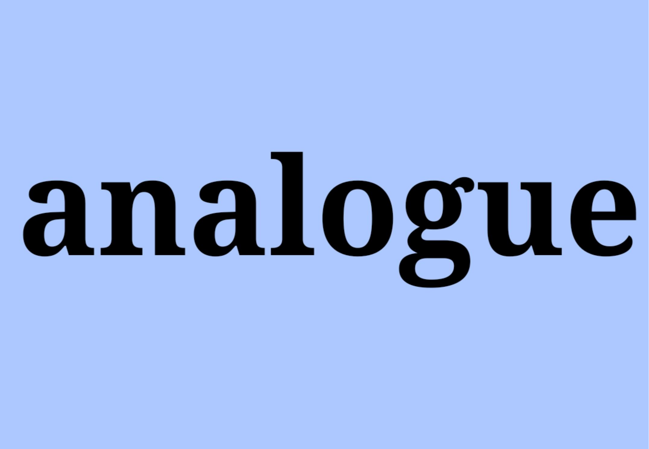 analogue - 快懂百科